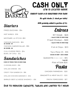 Menu » The Barkley Restaurant & Bar